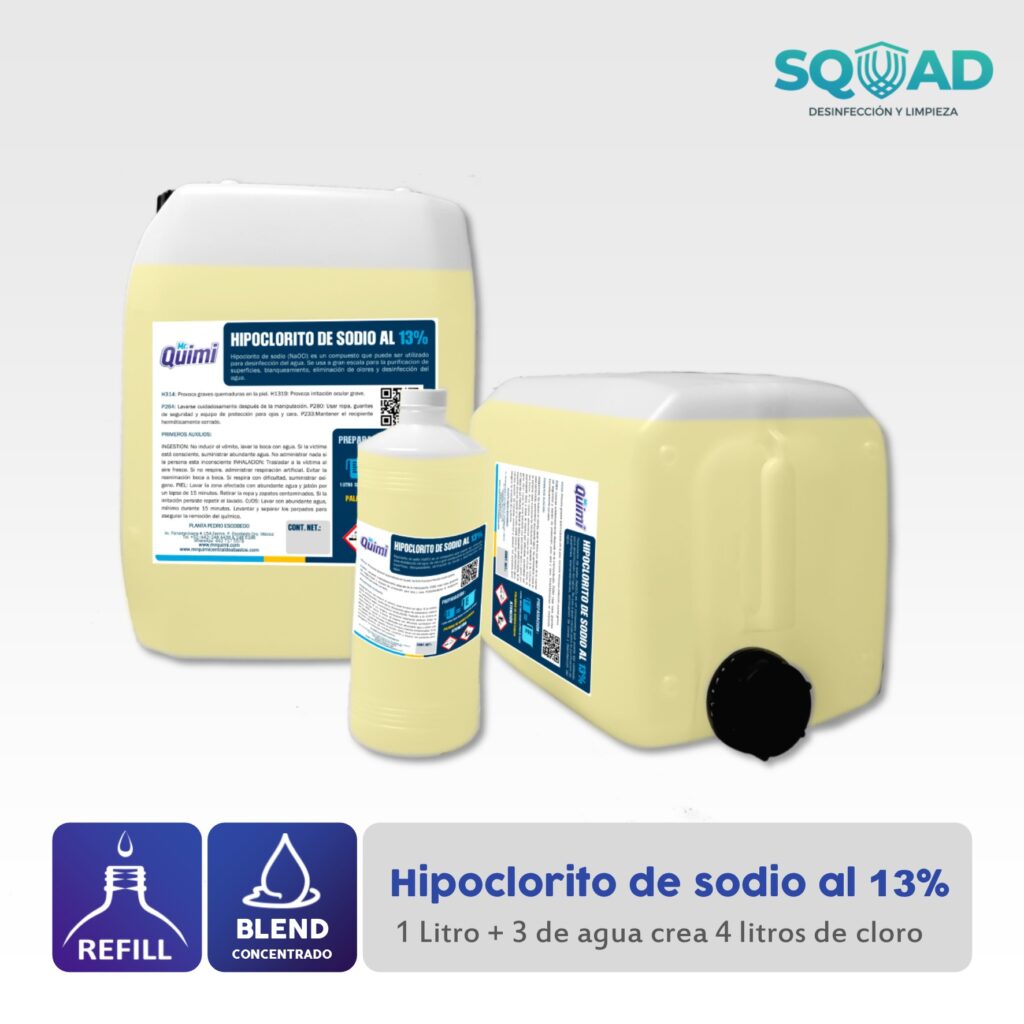HIPOCLORITO DE SODIO AL 13% | Mr Quimi Central de Abastos